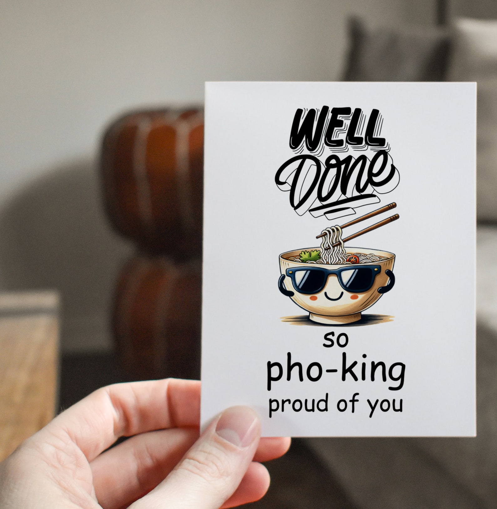 Funny Graduation Pho Card, Food Pun Card - Etsy