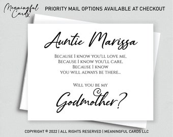 Will You Be My Ninang Card Personalized Card Ninang Godmother Proposal ...