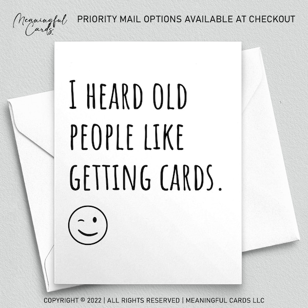 Rude Old Man Birthday Card - Etsy