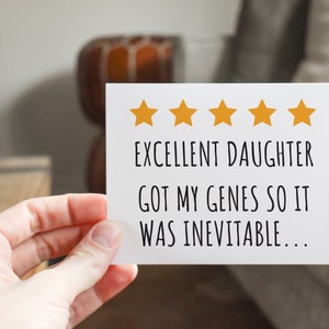 Funny Sarcastic Daughter Card, Funny Card From Mom Dad, Excellent ...