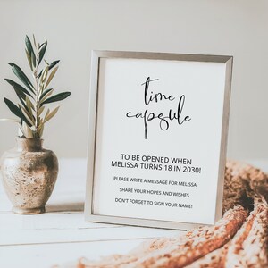 Editable Minimalist Time Capsule Template, Modern Time Capsule First ...