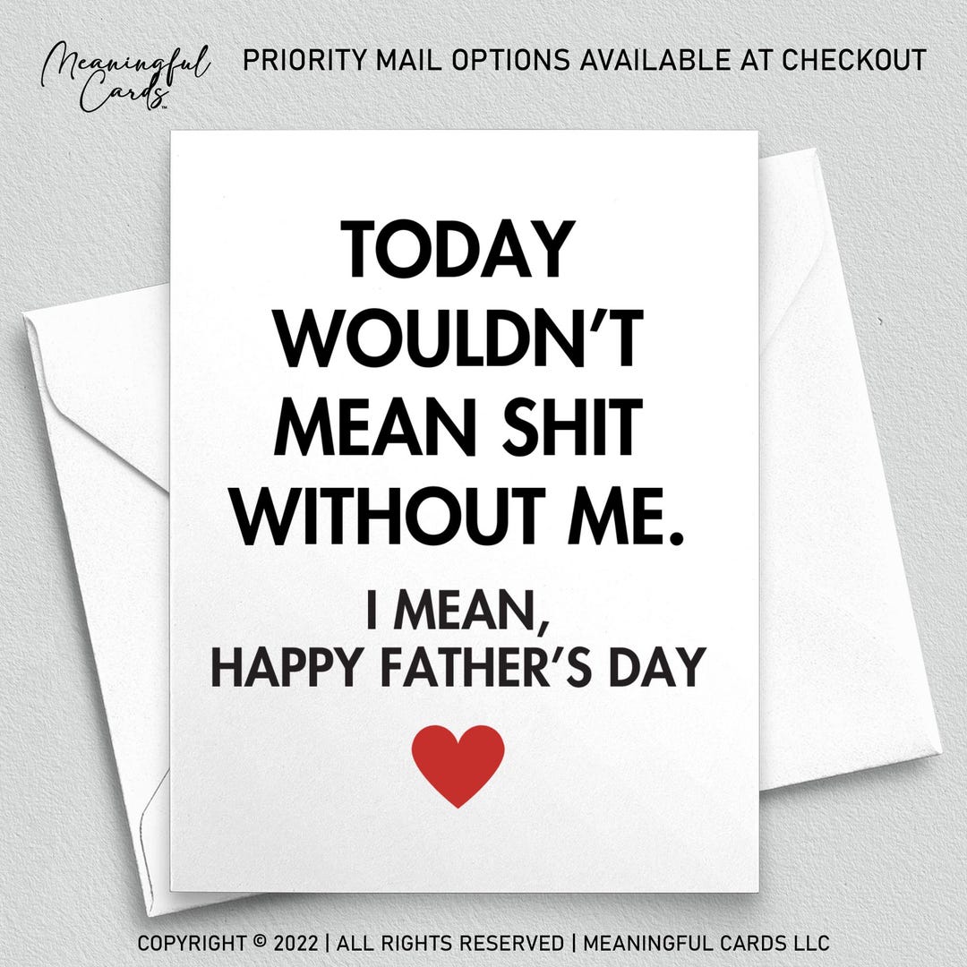 Funny Father's Day Greeting Card, Inappropriate Rude Joke Fathers Day ...