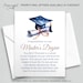 Master's Degree Graduation Gift MA MBA Graduate Card - Etsy