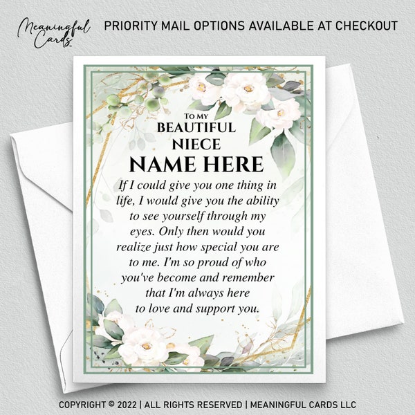 Unique Niece Birthday Card - Etsy