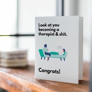 New Therapist Graduation Card, Graduation Card for Counselor, Look at ...
