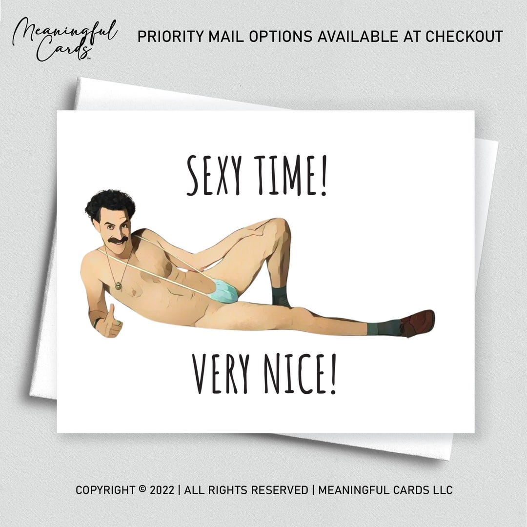 Funny Borat Sexy Time Card for Her, Anniversary Gift for Her, Wife Birthday Card, 1st ...