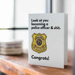 New Police Officer Graduation Card, Graduation Card for Police Academy ...