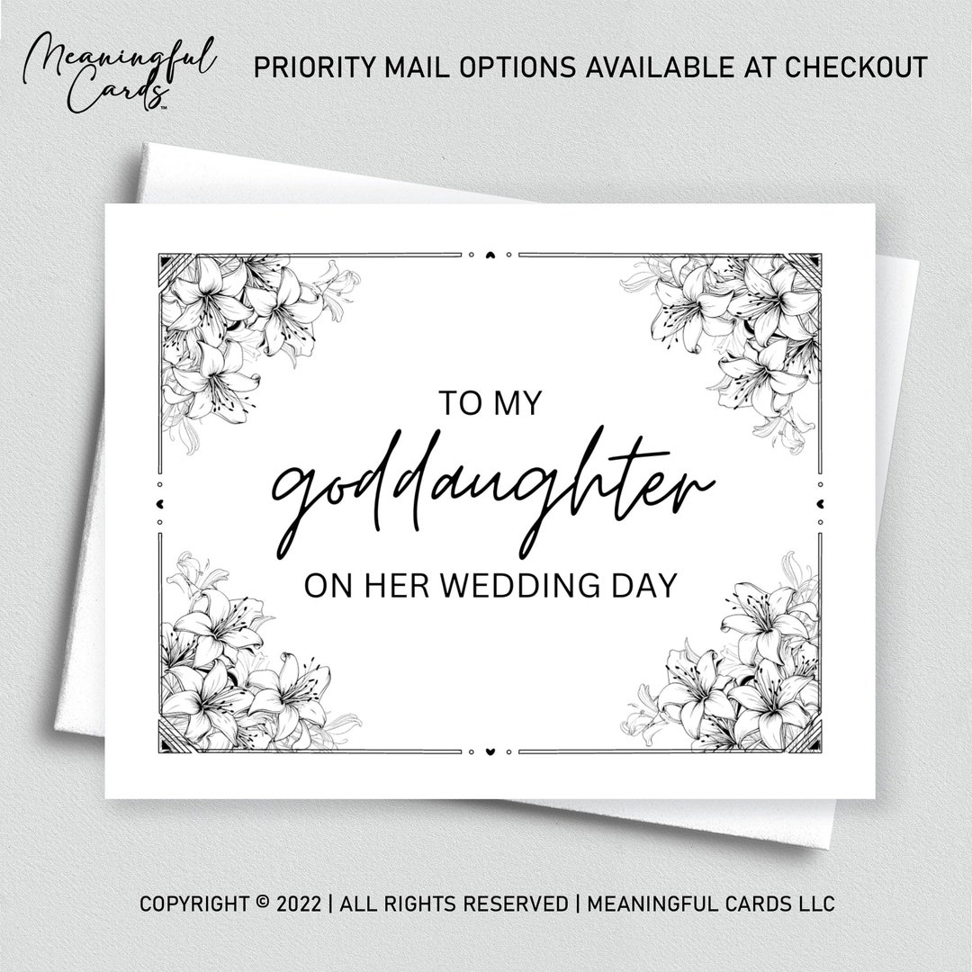 To My Goddaughter on Her Wedding Day - Card for Goddaughter, Wedding ...
