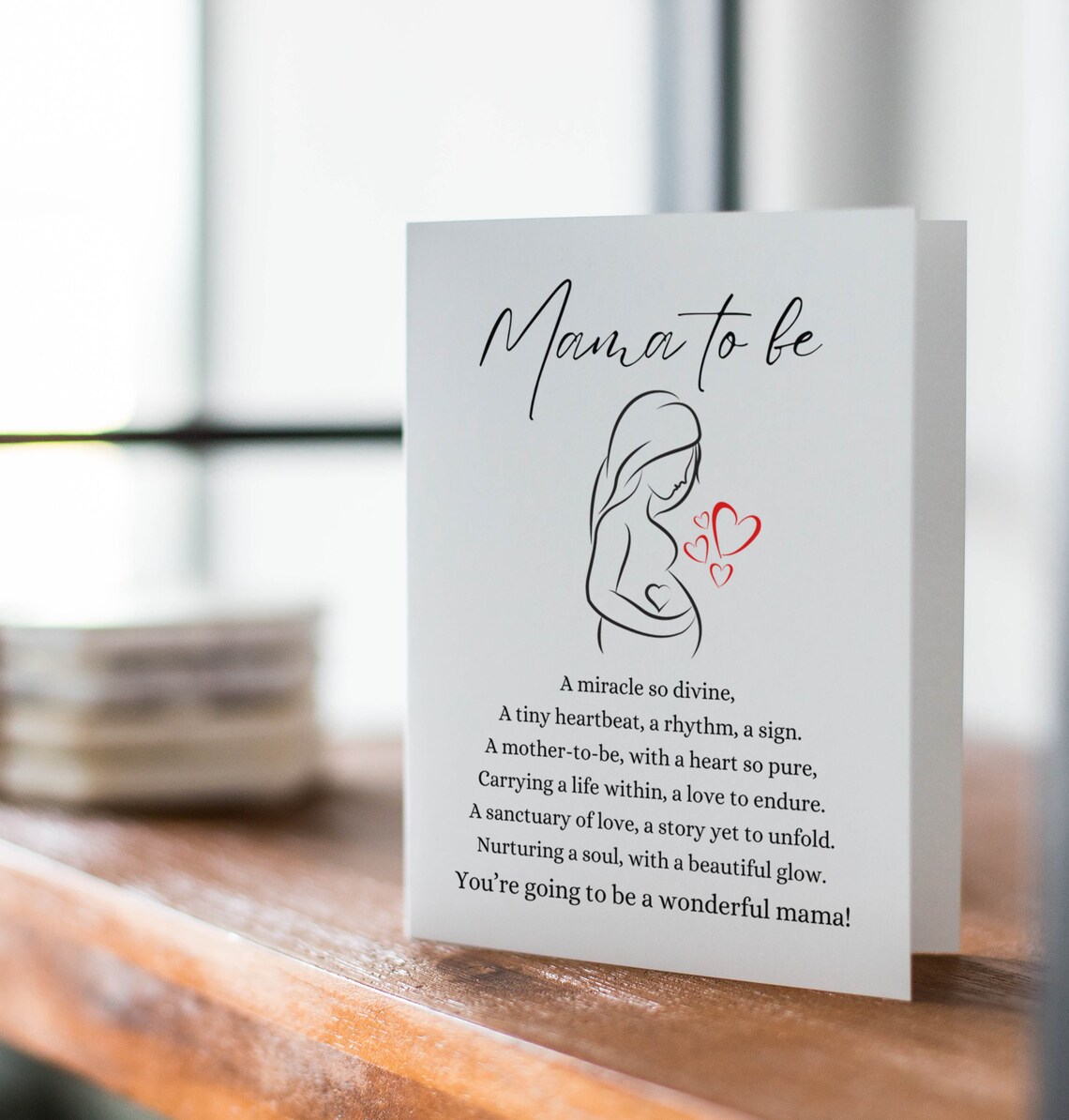 New Mom Pregnancy Congratulations Card, Mama to Be - Etsy