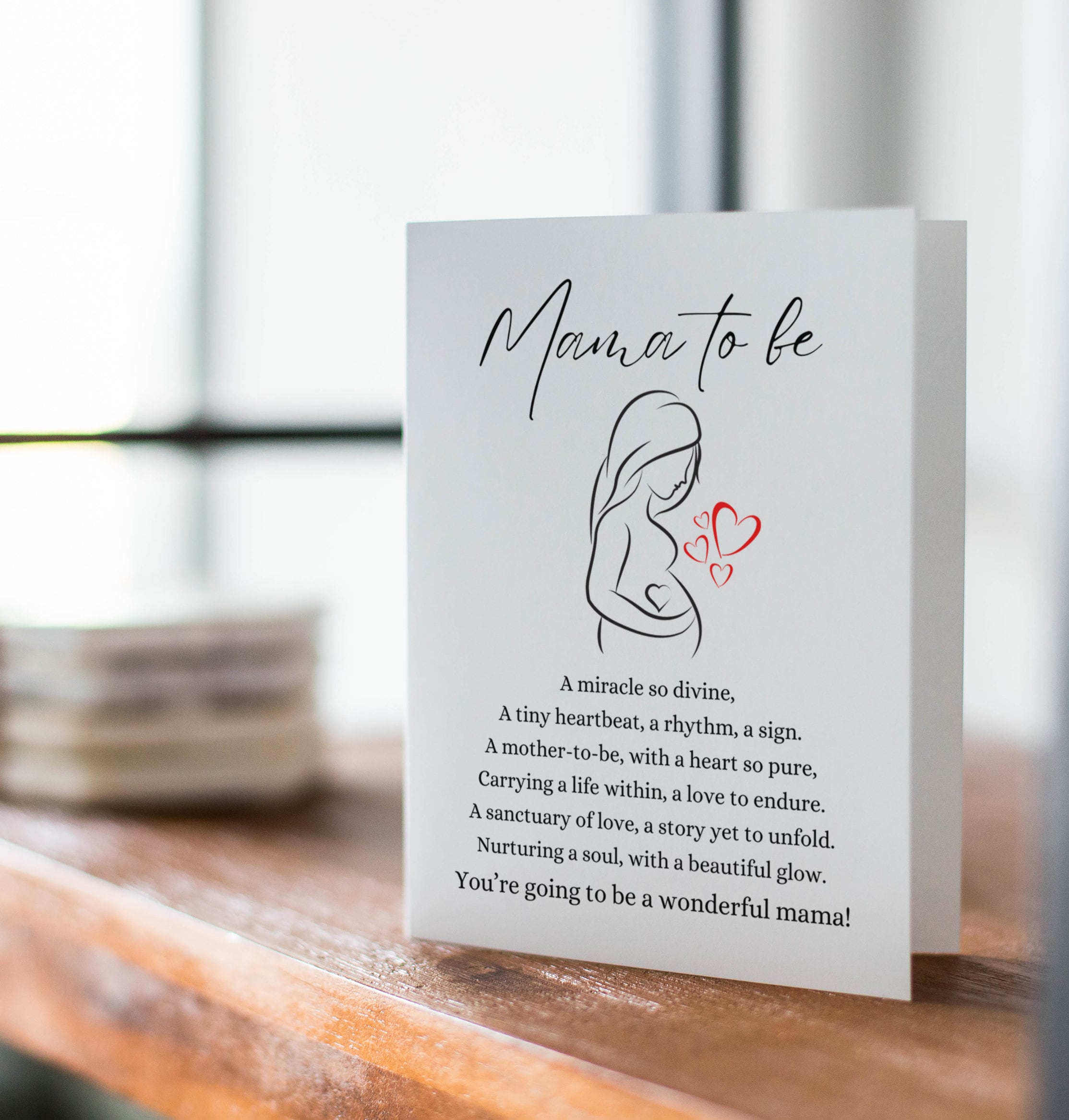 New Mom Pregnancy Congratulations Card, Mama to Be - Etsy