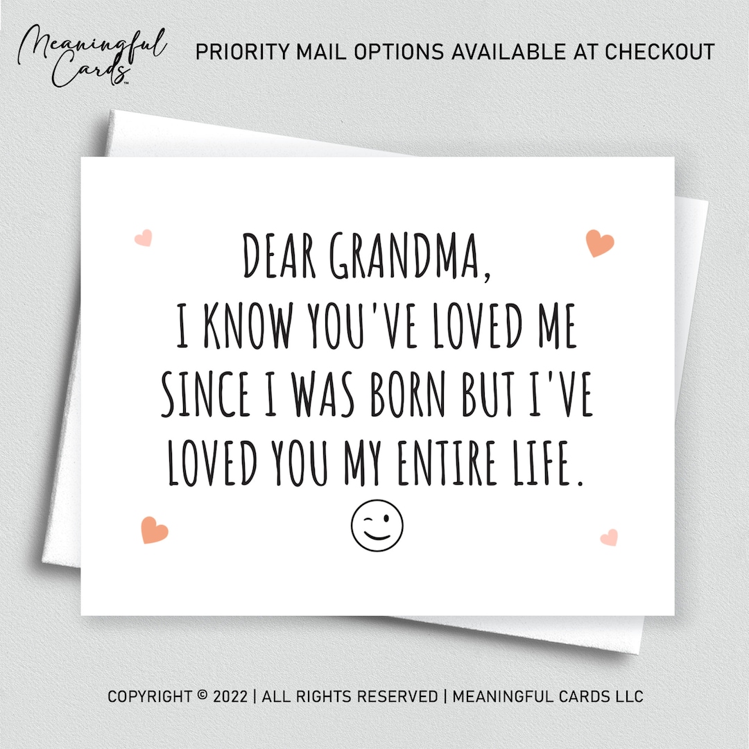 Funny Grandma Card, Humorous Birthday or Mother's Day - Etsy