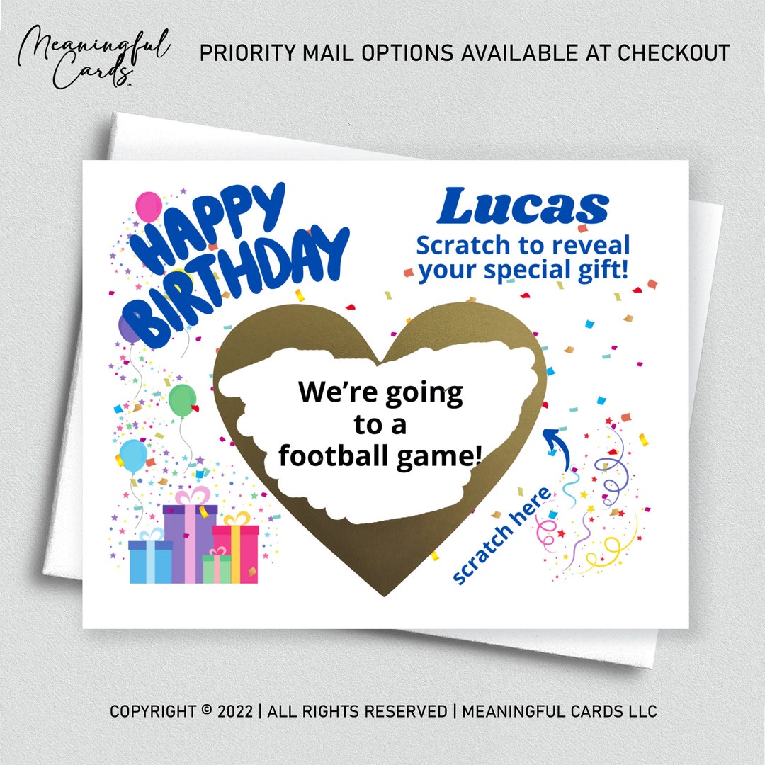Personalized Reveal Birthday Scratch Card, Custom Scratch off Card ...