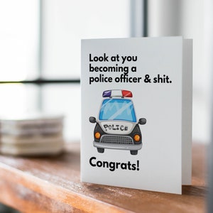 New Police Officer Graduation Card, Graduation Card for Police Academy ...