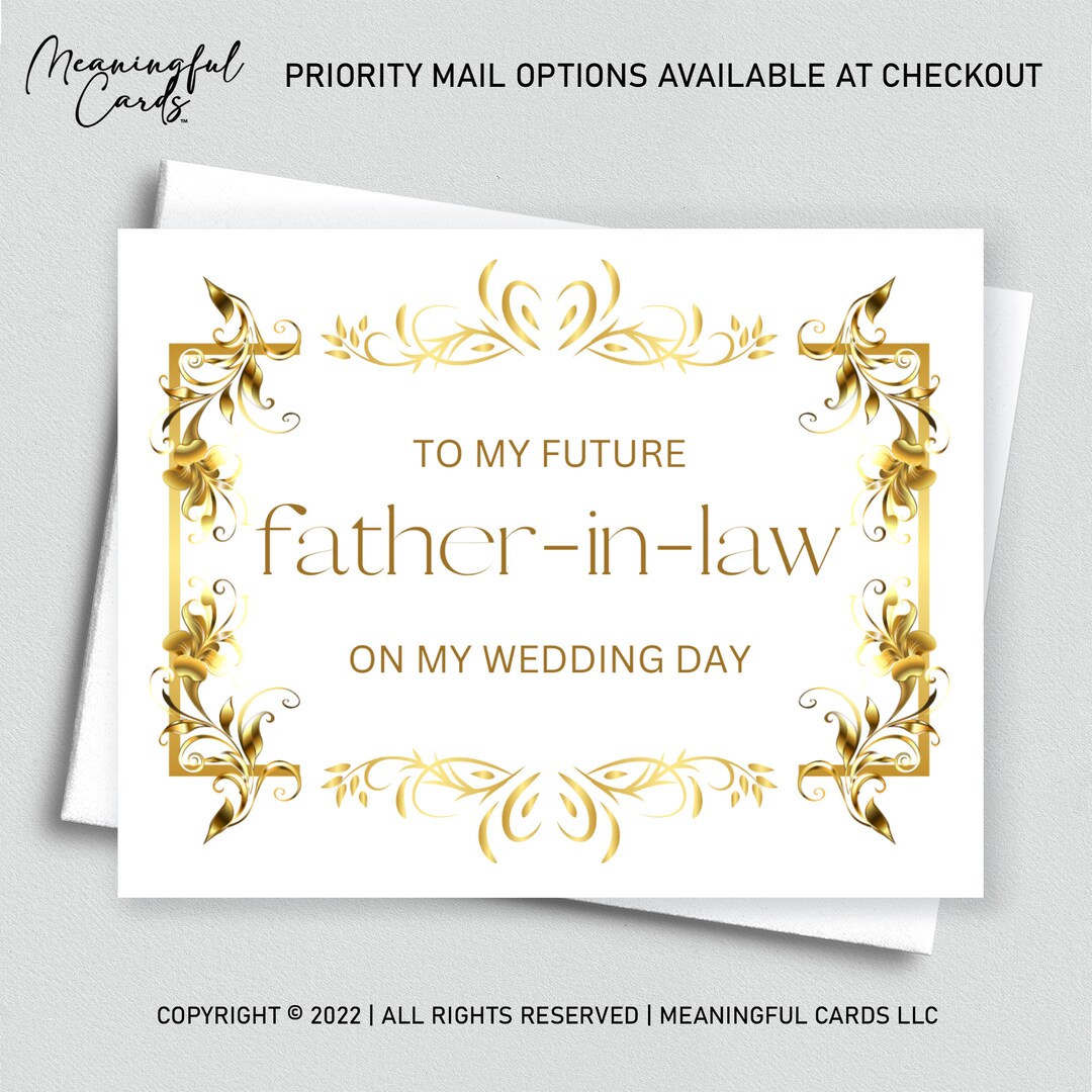 To My Future Father-in-law on My Wedding Day - Card for Father of the ...
