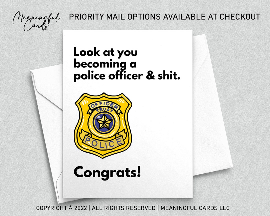 New Police Officer Graduation Card Graduation Card for Police - Etsy