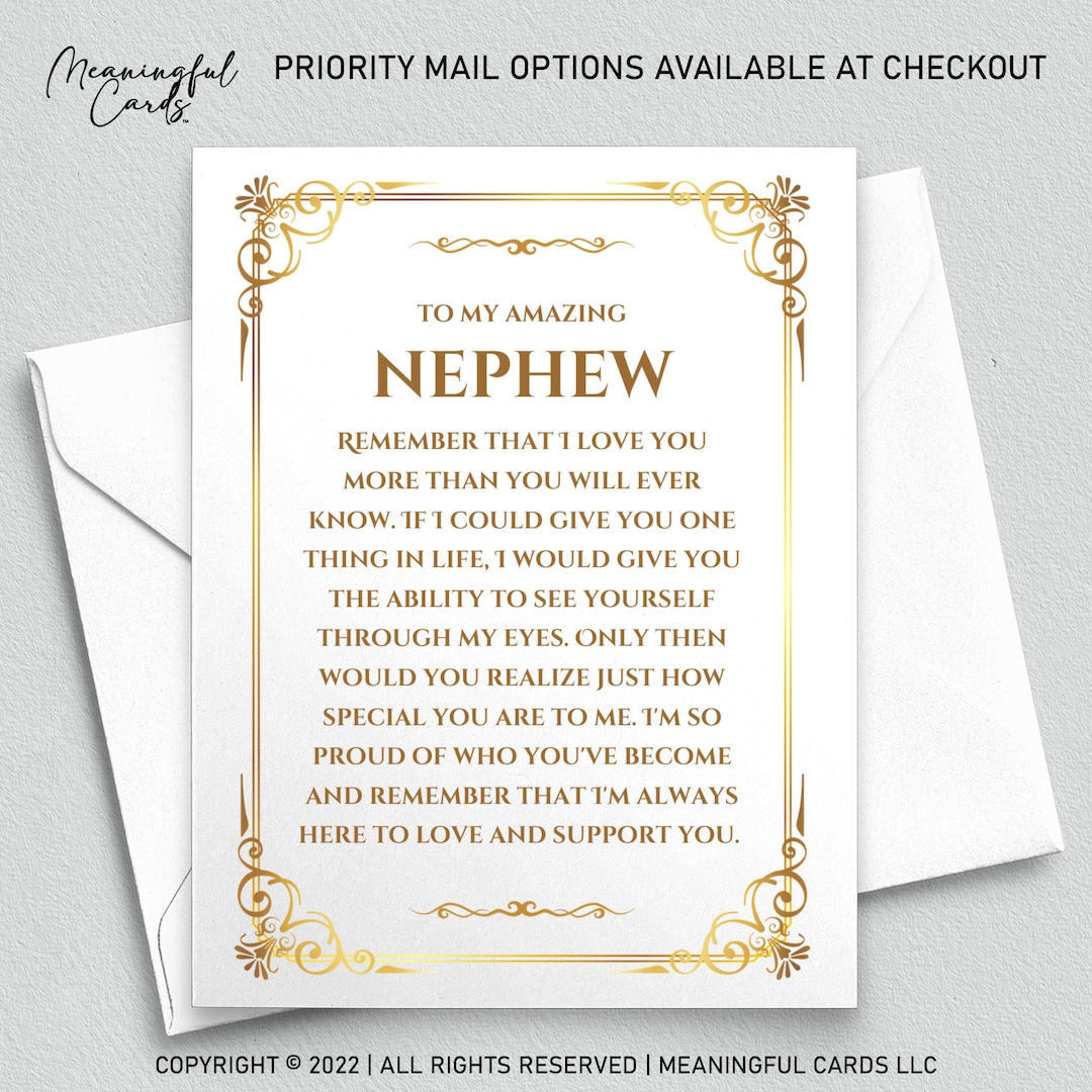 Thoughtful Card for Nephew - Etsy