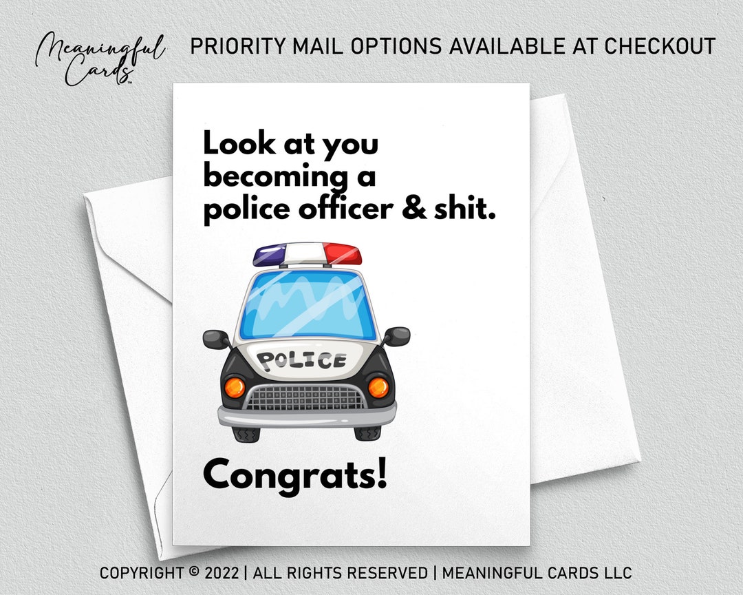 New Police Officer Graduation Card Graduation Card for Police - Etsy