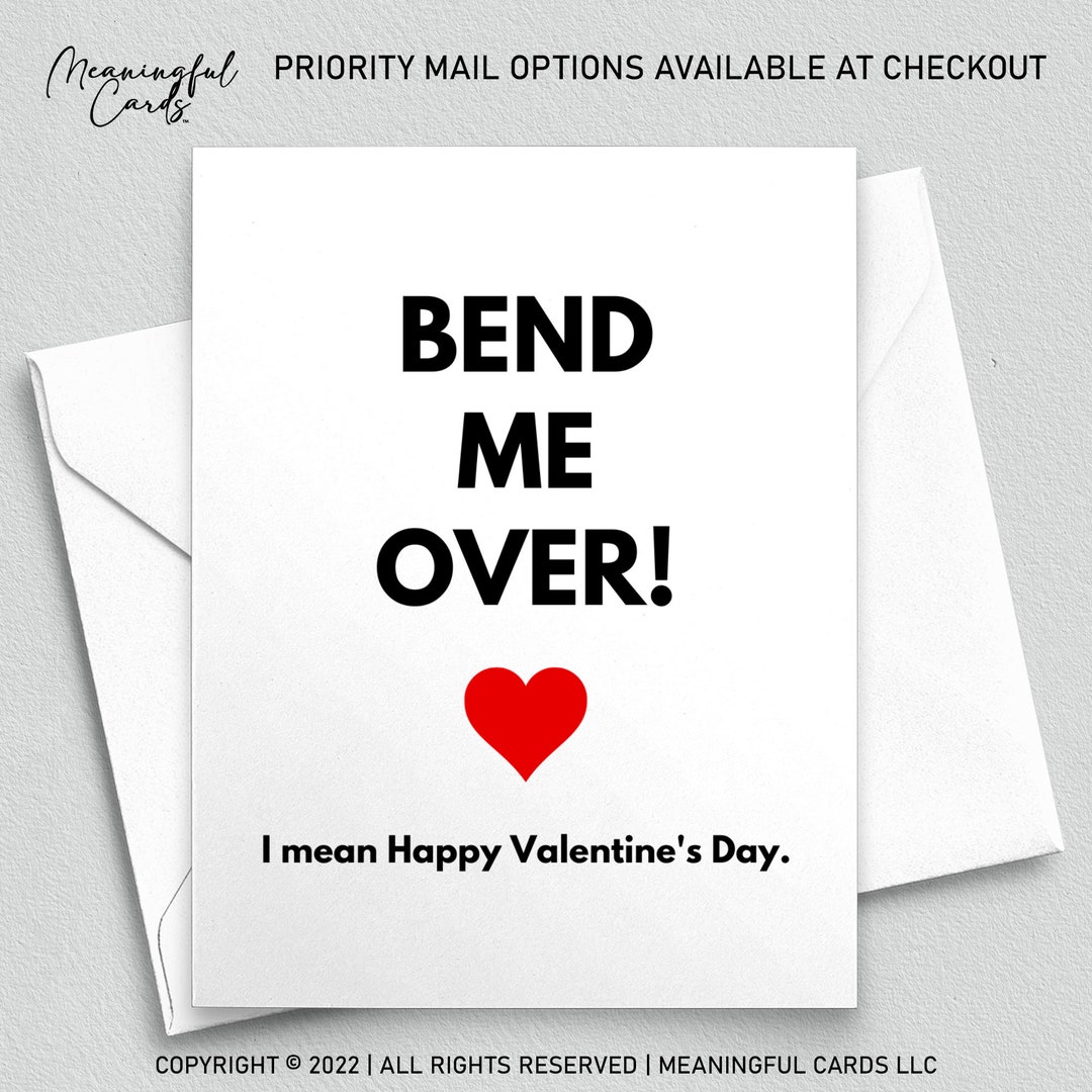 Bend Me Over Naughty Valentine's Day Card for Him | Dirty Card for ...