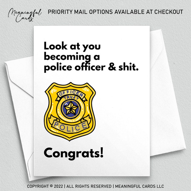 Police Thank You Cards - Etsy