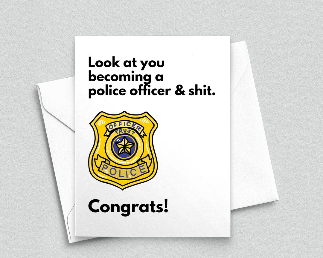 New Police Officer Graduation Card Graduation Card for Police - Etsy