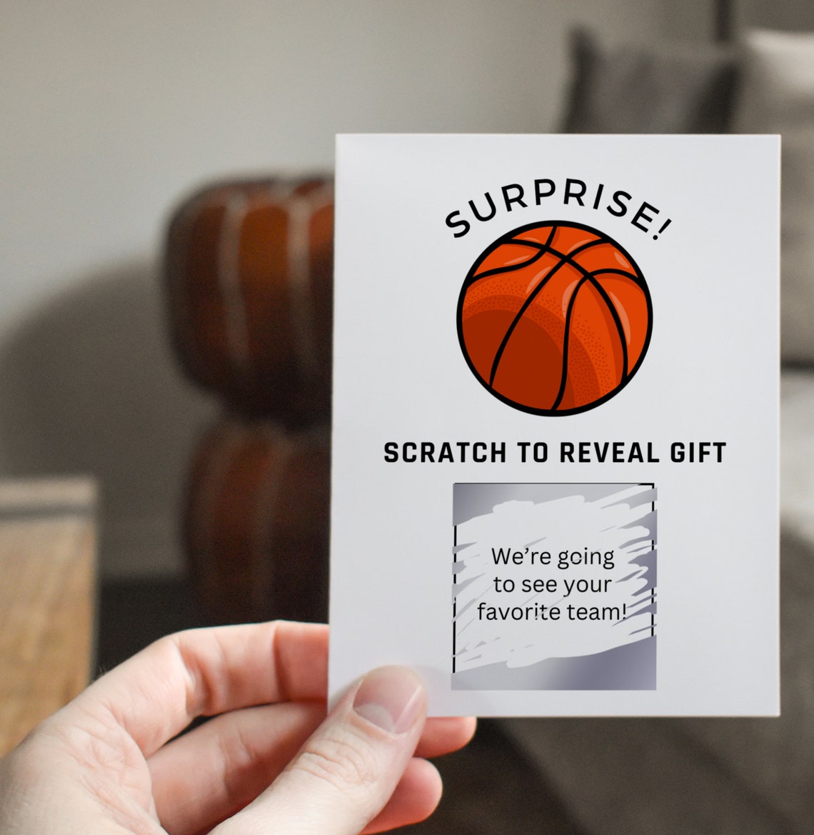 Custom Basketball Game Ticket Scratch off Card, Surprise Gift - Etsy