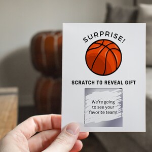 Custom Basketball Game Ticket Scratch off Card, Surprise Gift - Etsy