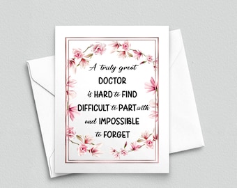 Doctor Appreciation Card - Etsy