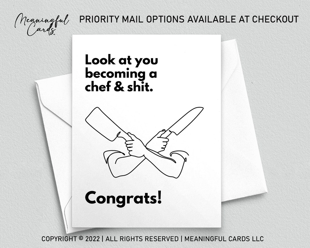 New Chef Graduation Card Graduation Card for Culinary - Etsy