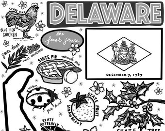 delaware coloring page