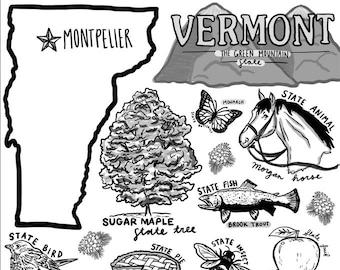 vermont coloring sheet