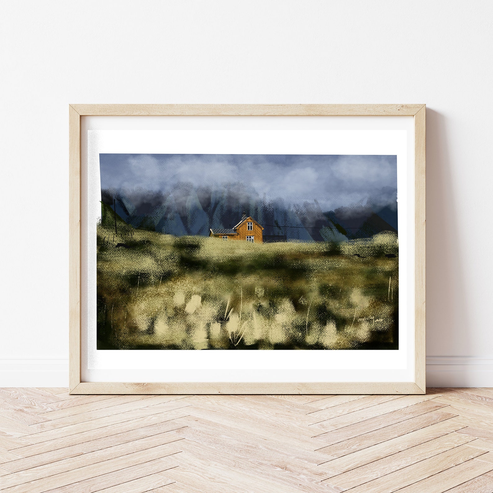 Art Print Yellow House - Etsy