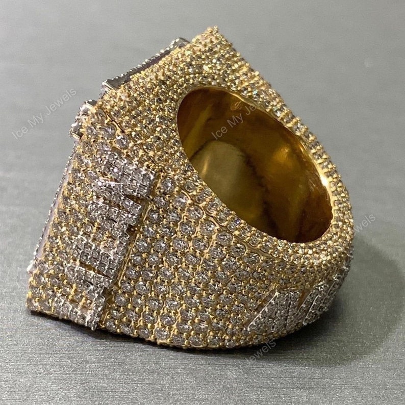 Mens Hip Hop Rings Rapper & Iced Rings Custom Letter Mens - Etsy