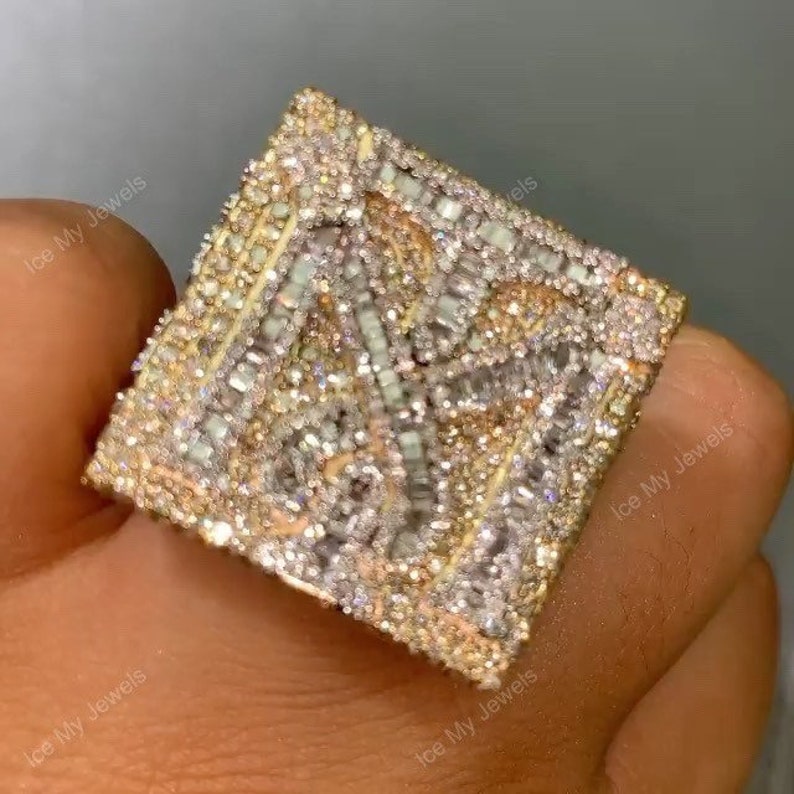 Mens Hip Hop Rings Rapper & Iced Rings Custom Letter Mens - Etsy