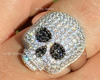Iced Out Skull Ring - Etsy