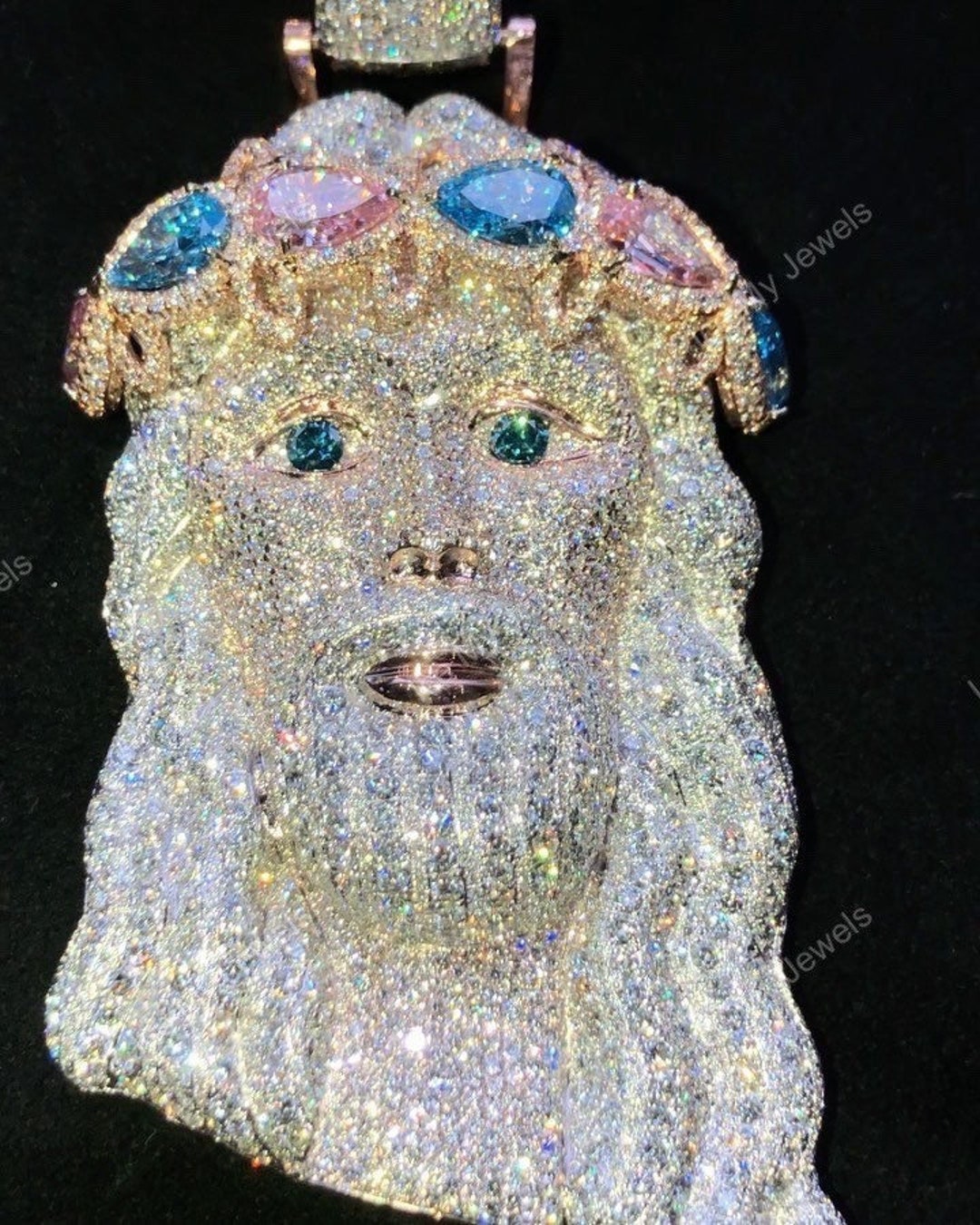 Iced Out Jesus Pendant Jesus Iced Out Pendant Christ Jesus - Etsy