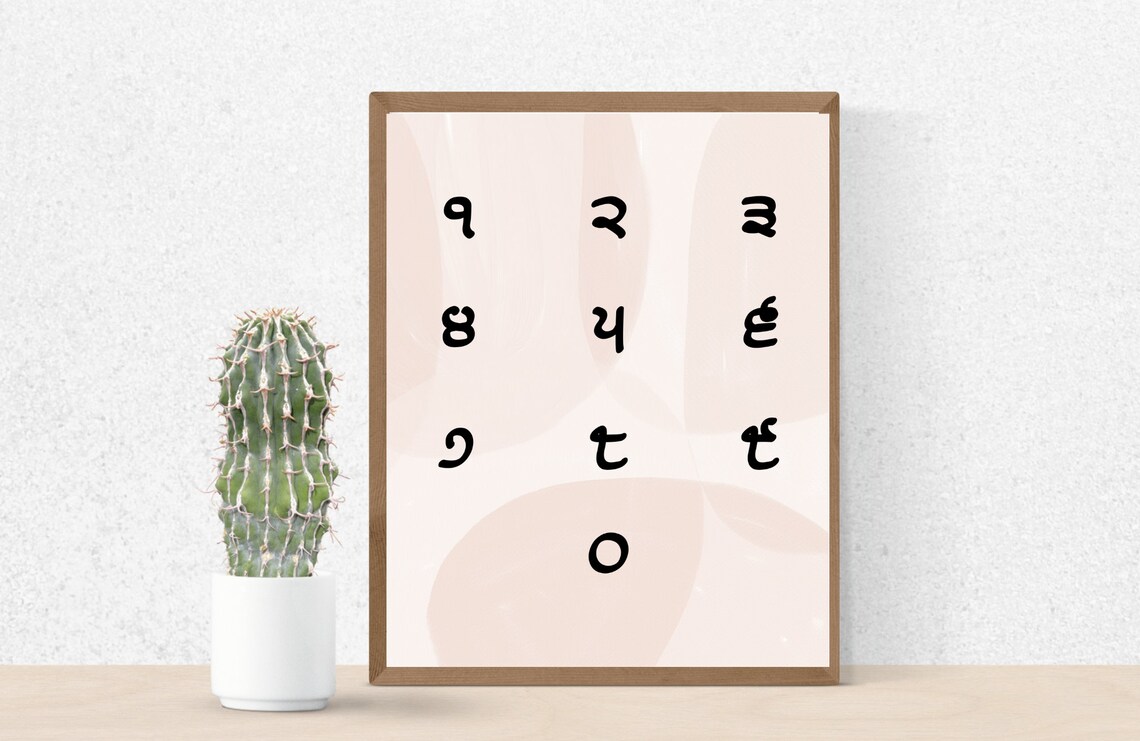 The Punjabi Gurmukhi Counting Printable I Punjabi Décor I Sikh - Etsy