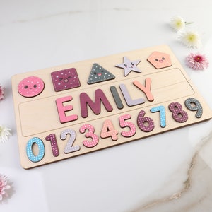 Personalized Name Puzzle With Numbers | Baby, Toddler, Kids Toys ...