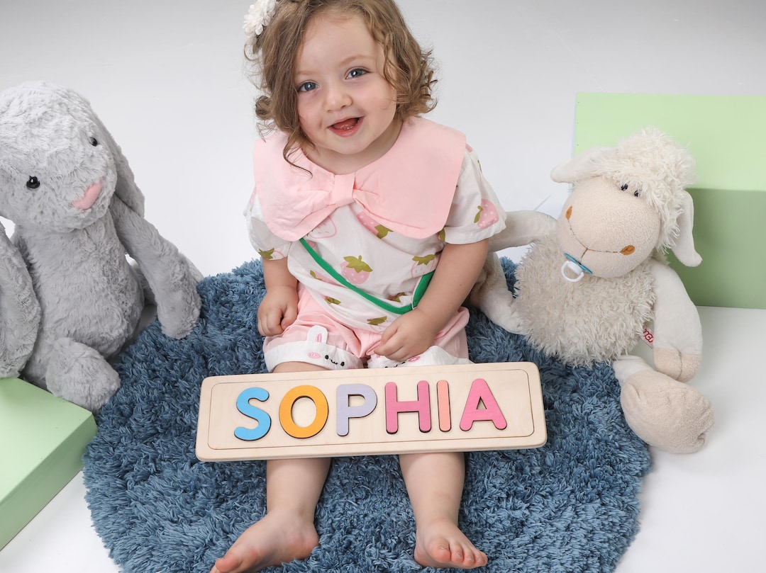 Personalized Name Puzzle, New Baby Gift, Wooden Toys, Baby Shower ...
