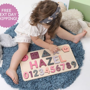 Personalized Name Puzzle With Numbers | Baby, Toddler, Kids Toys ...