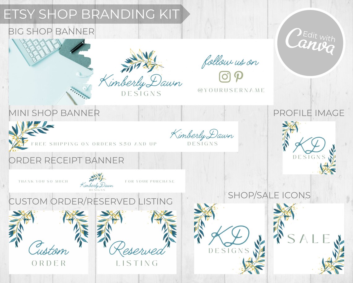 Etsy Shop Branding Kit Etsy Branding Kit Branding Kit - Etsy