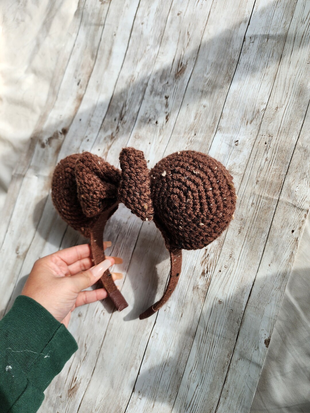 Brown Crochet Ears, Winter Crochet Ears, Fall Minnie Ears, Disney Ears ...
