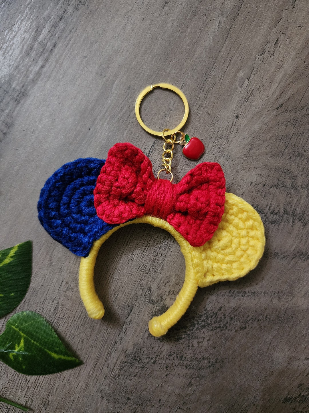 Princess Apple Keychain, Snow White Keychain, Mouse Ear Headband ...