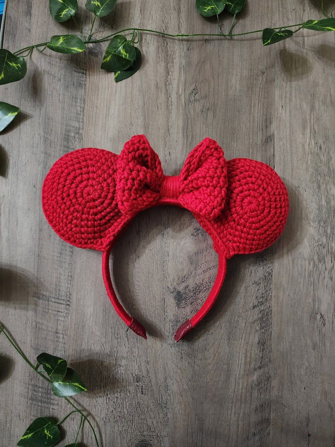 Red Mouse Ears, Cheery Red, Crochet Ears, Winter Crochet Ears, Fall ...
