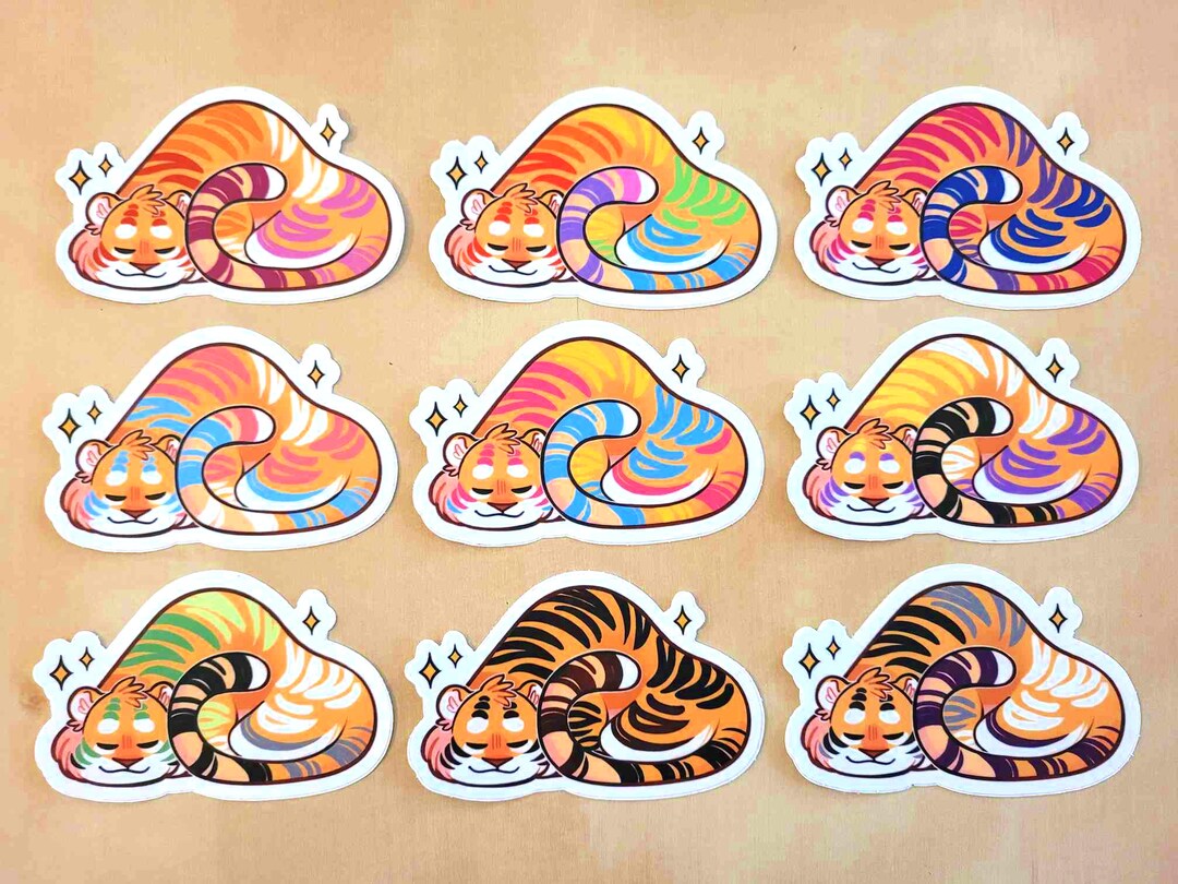 LGBT Pride Animal Stickers Tigers Craft Vinyl Stickers - Etsy