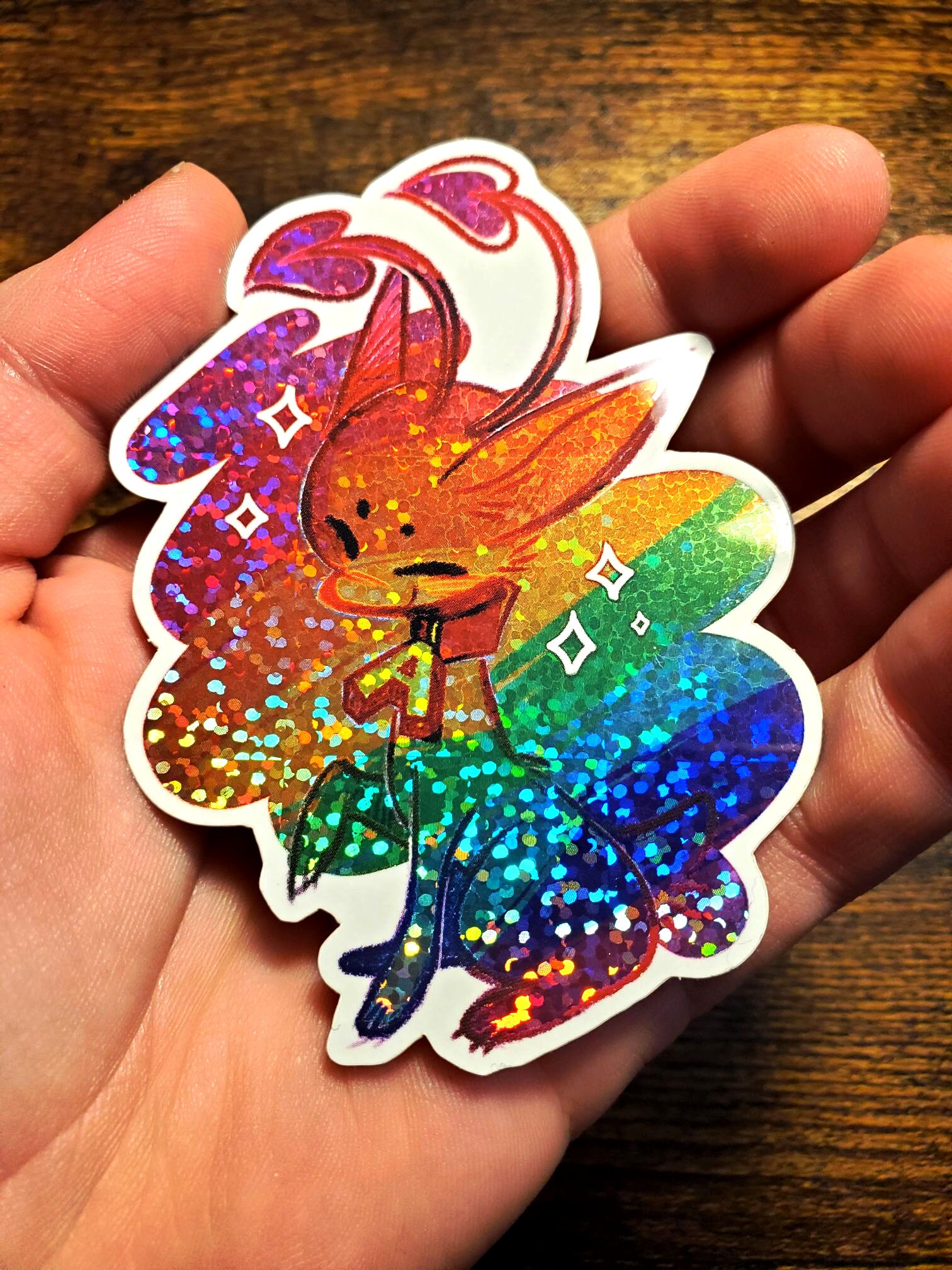 NEOPETS Rainbow Aisha Glitter Sticker - Etsy