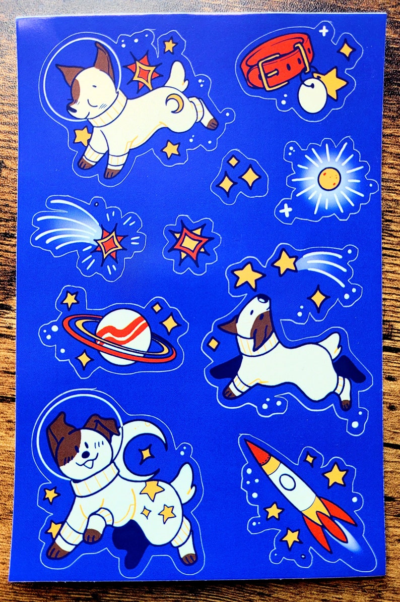 Laika Sticker Sheet - Etsy
