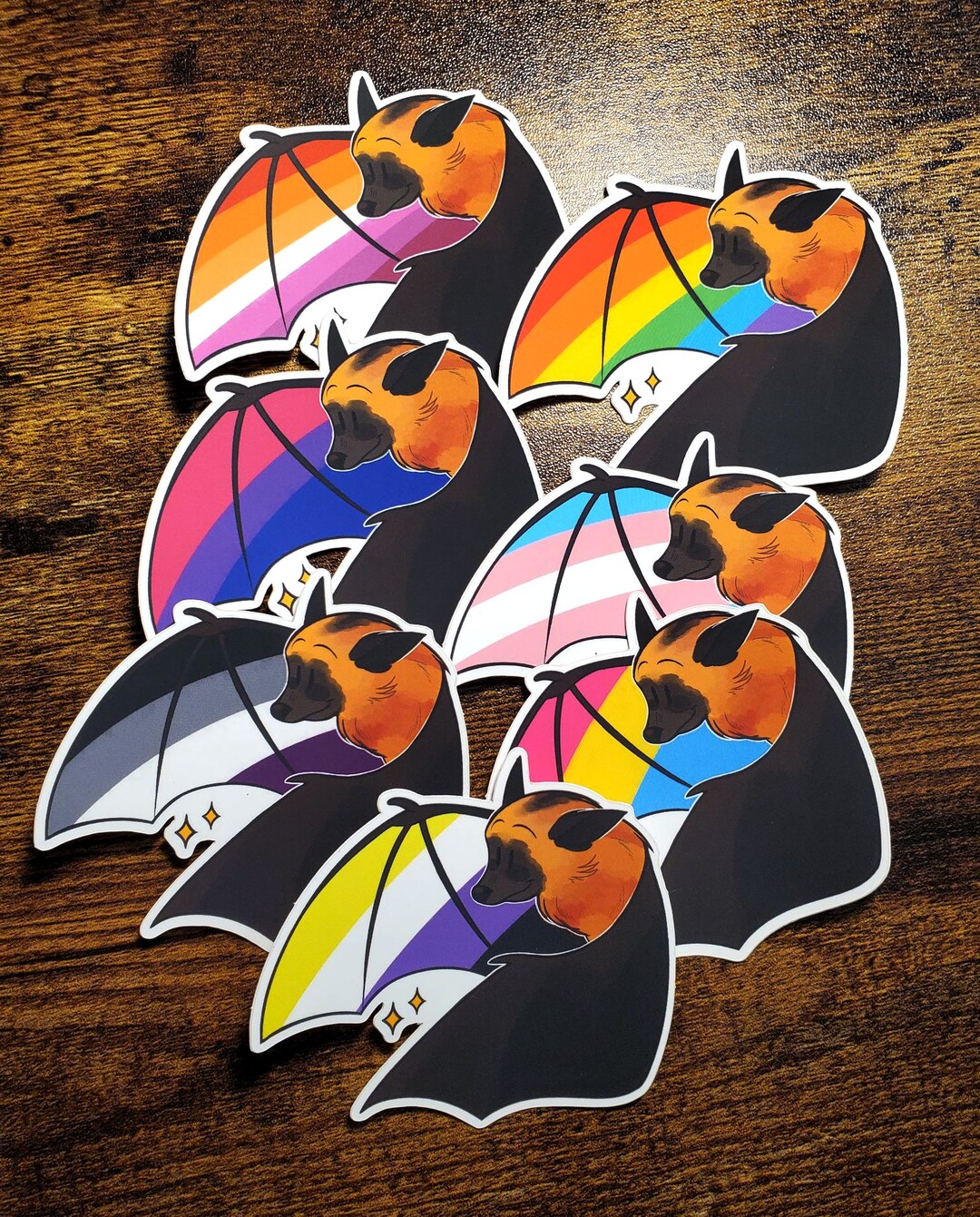 LGBT Pride Animal Stickers Bats Craft Vinyl Stickers - Etsy