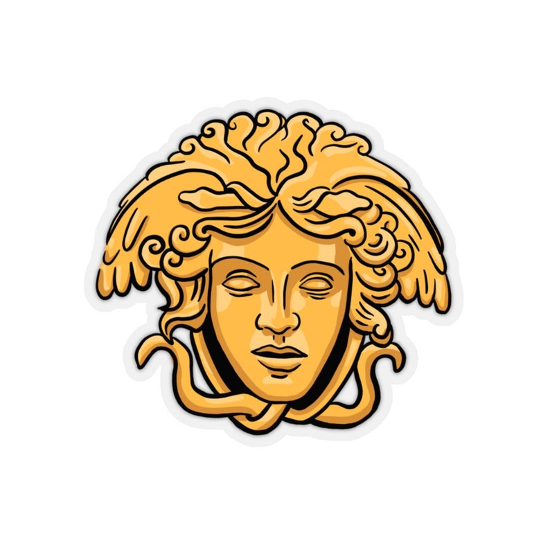 Gold Medusa Head Sticker - Etsy
