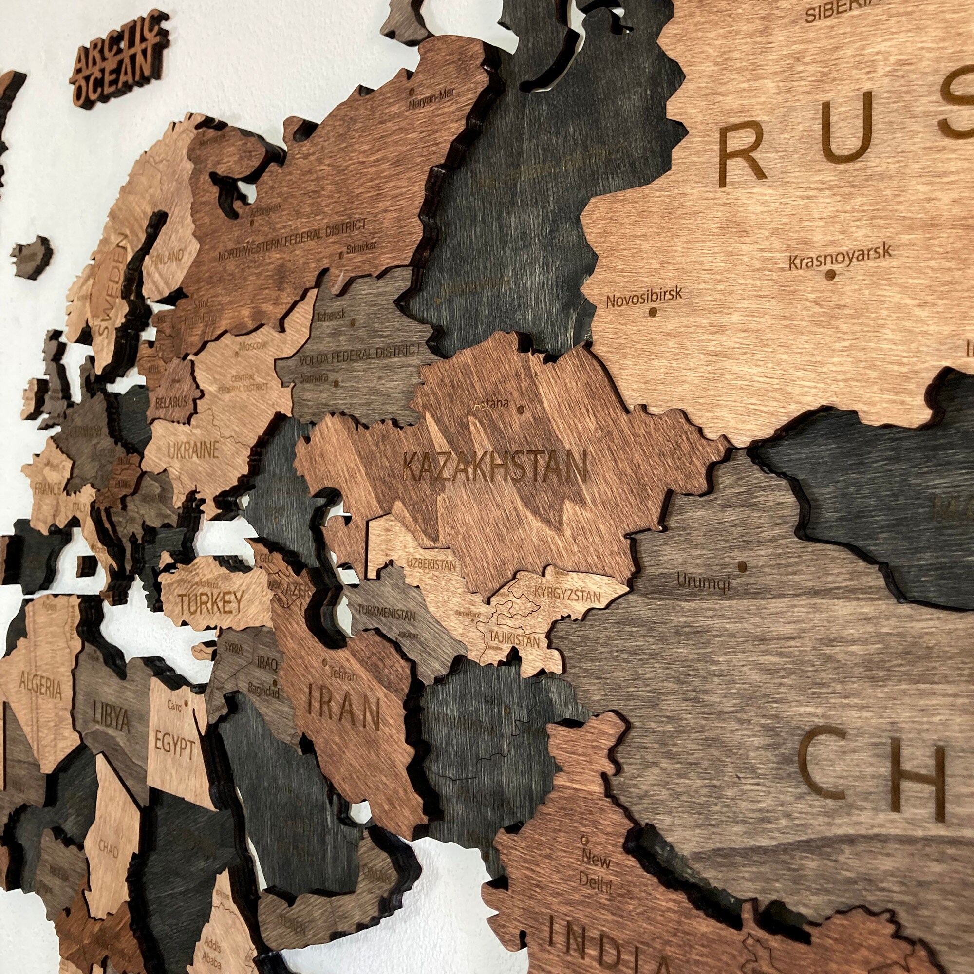 Wooden World Map 3d, Wall Art, Wall Decor, Wooden Art, Office Wall ...