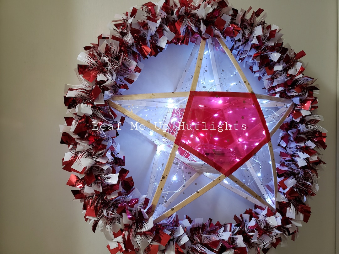 Filipino Parol Christmas Decor With Lights, Handmade Red Parol ...